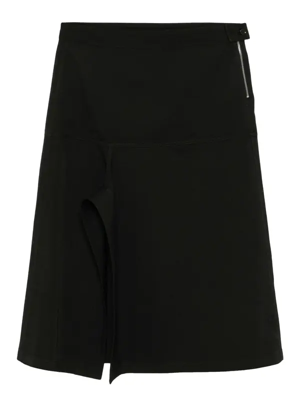 LEMAIRE Asymmetric Midi Skirt - Black