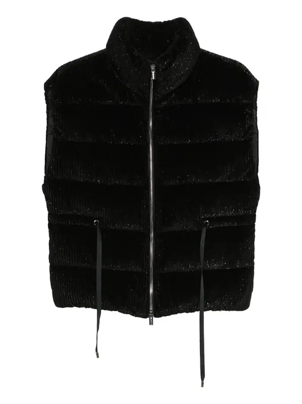 Peserico Corduroy Gilet - Black