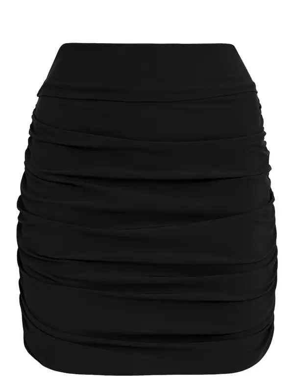 AMIR SLAMA Draped Mini Skirt - Black