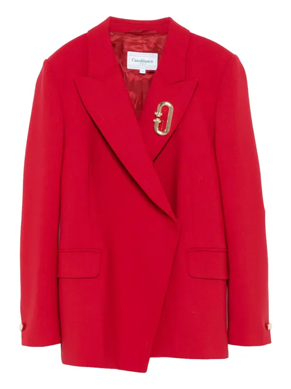 Casablanca Asymmetric Double-breasted Blazer - Red