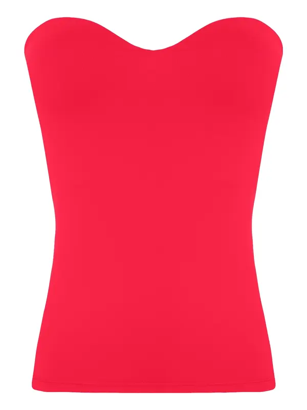 AMIR SLAMA Sweetheart-neck Top - Red