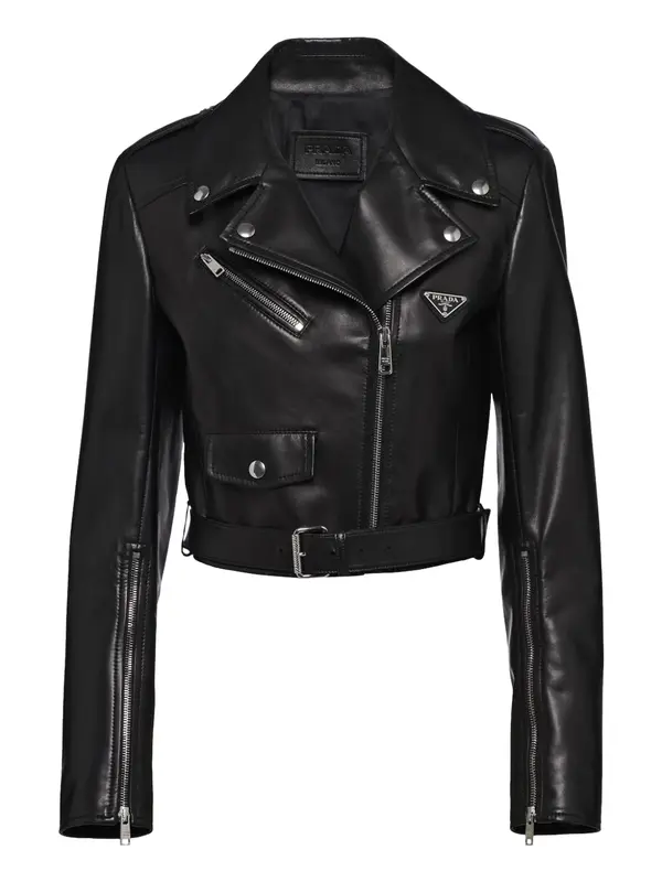 Prada Leather Biker Jacket - Black