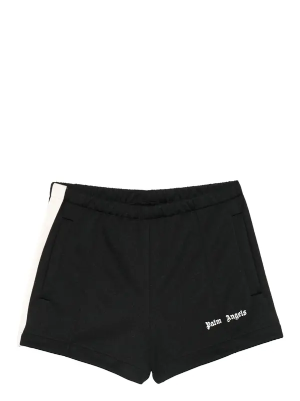 Palm Angels Embroidered Logo Shorts - Black