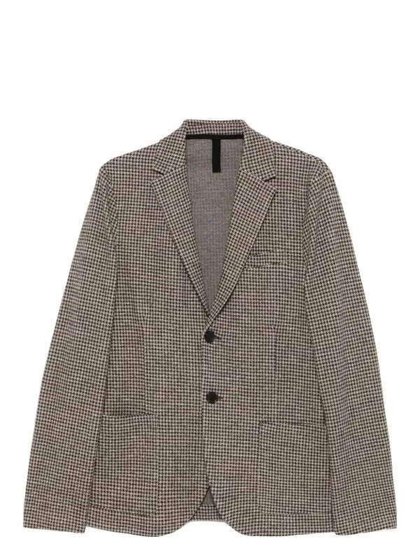 Harris Wharf London Houndstooth-pattern Blazer - Brown