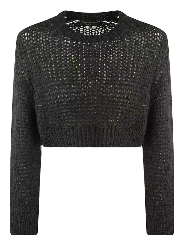 Comme Des Garçons Open-knit Jumper - Black