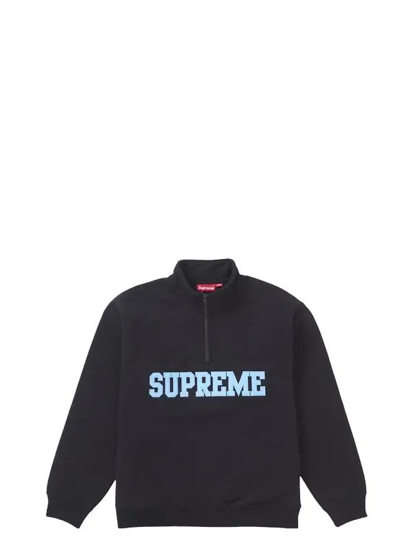 Supreme Collegiate Half Zip Pullover - Black