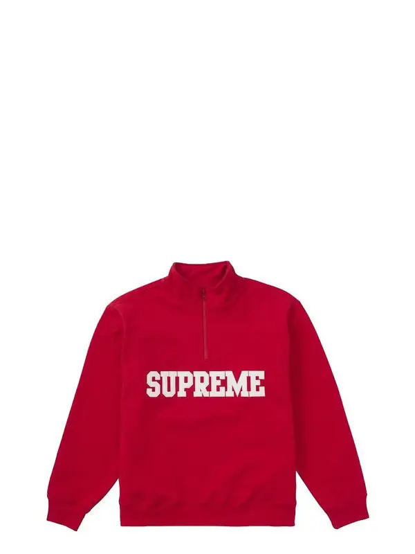 Supreme Collegiate Half Zip Pullover - Red