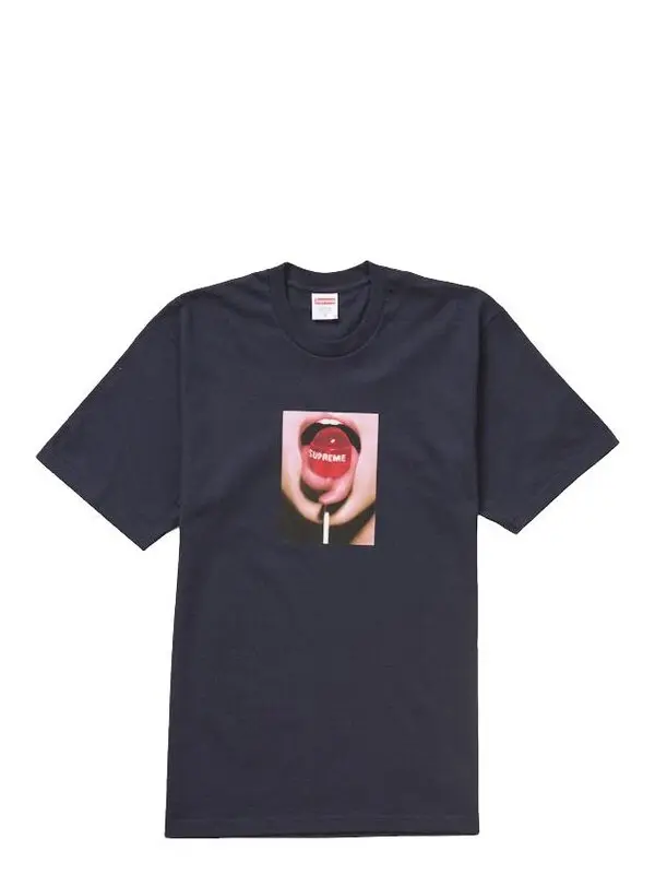Supreme Lollipop Tee Shirt - Navy Blue