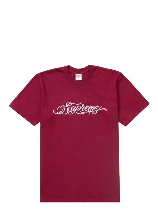 Supreme Script Tee Shirt - Cardinal