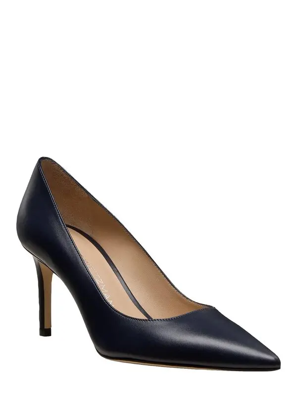 STUART WEITZMAN Power 75 Pointed Toe Pump - Nice Blue