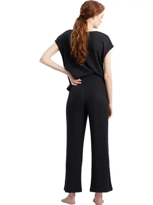 Natori Eden Everywhere Straight Leg Pant - Black