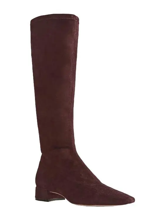 REFORMATION Raven Knee High Boot - Espresso Stretch Suede