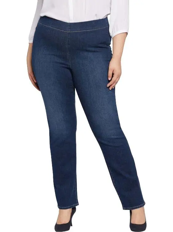 NYDJ Pull-on Straight Leg Jeans - Wonderland