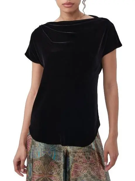 Trina Turk Sintha Velvet Top - Black