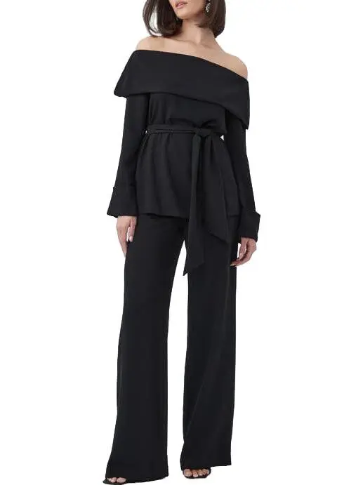 Trina Turk Lyndi Off-the-shoulder Top - Black