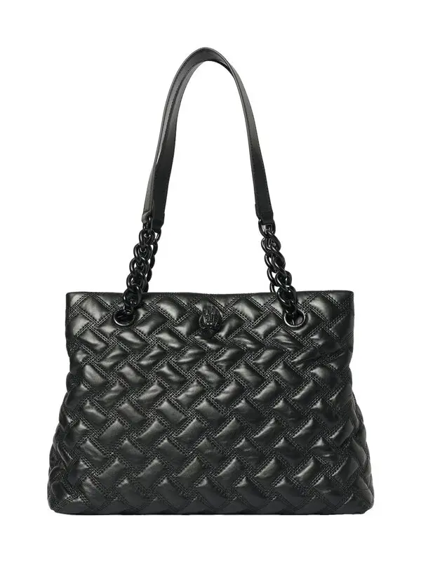Kurt Geiger Quilted Shoulder Bag With Chain Strap - Black
