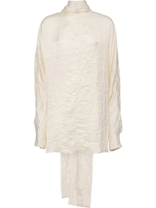 Khaite Bex Satin Top - White
