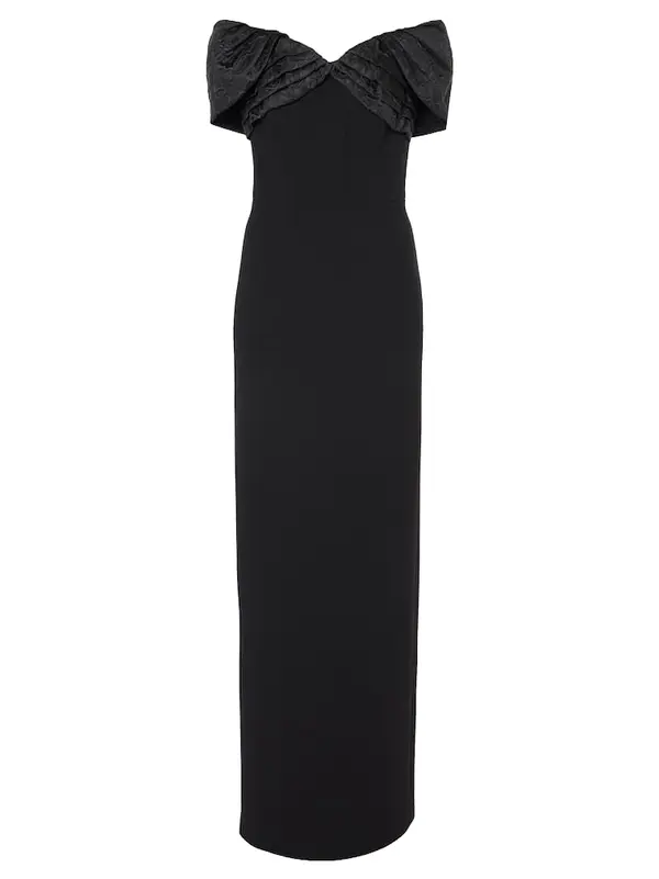 Rebecca Vallance Athena Caped Gown - Black