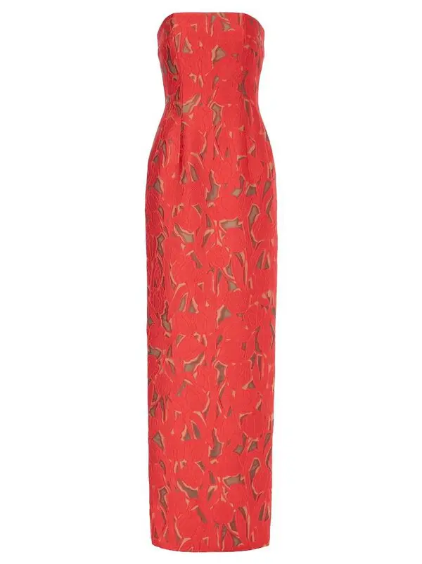 EMILIA WICKSTEAD Laelia Jacquard Corset Dress - Red