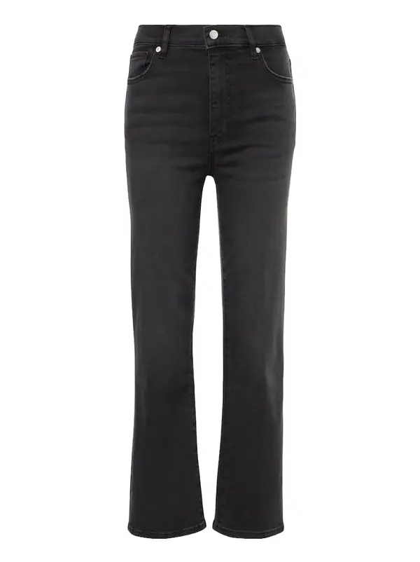 FRAME Le Sleek High-rise Straight Jeans - Black