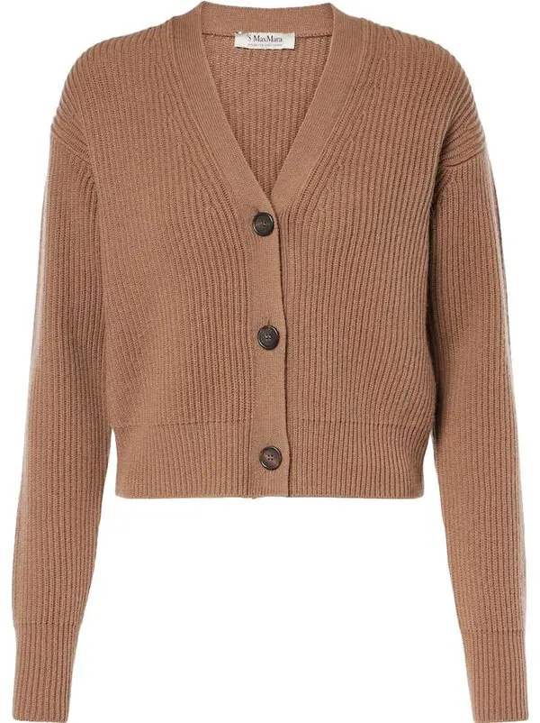 Max Mara Estri Wool And Cashmere Cardigan - Beige