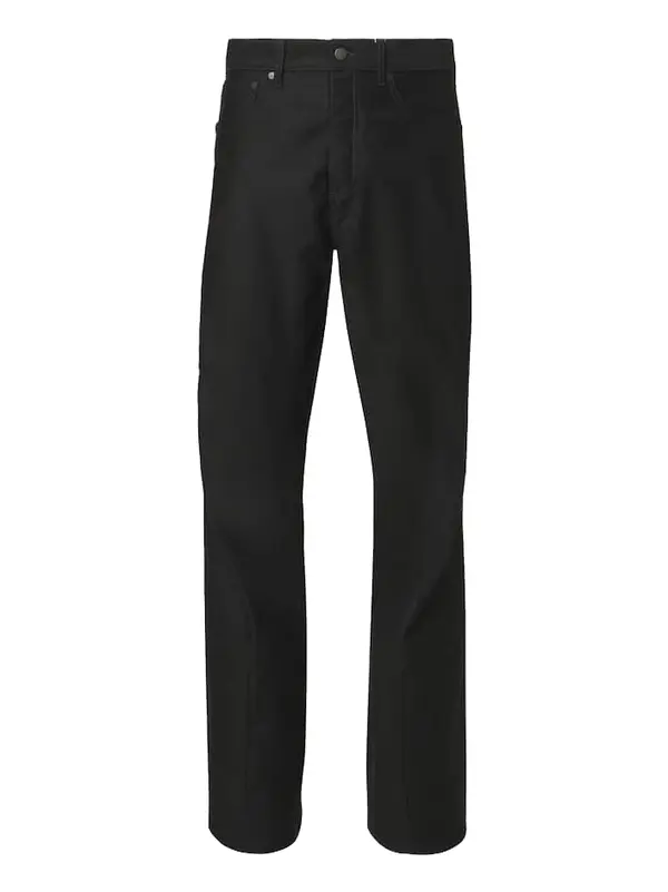 MAISON MARGIELA Straight Leg Cotton Trousers - Black