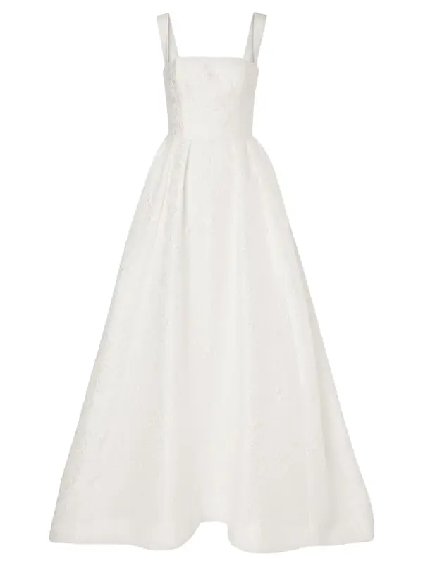 Rebecca Vallance Bridal Esther Brocade Gown - White