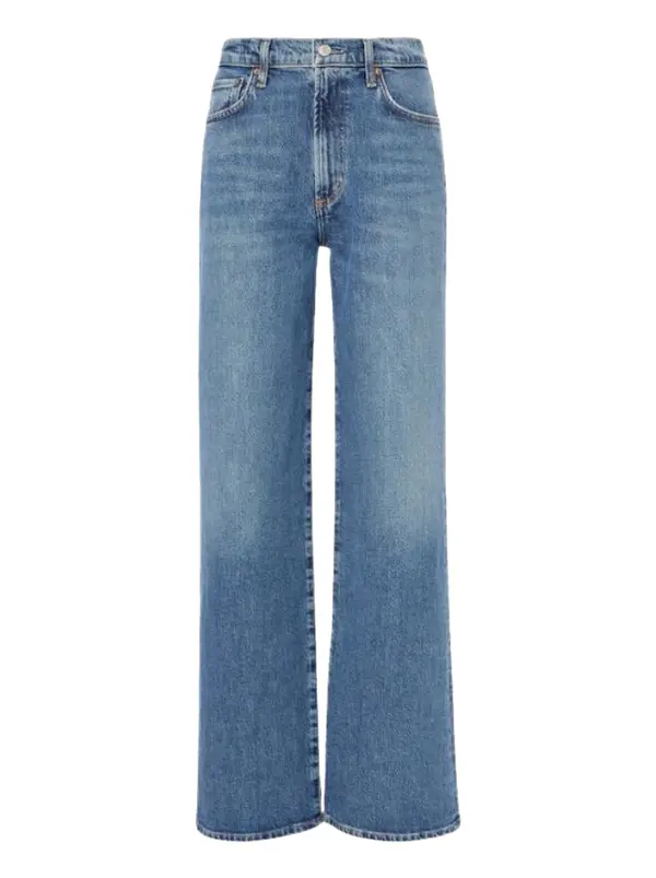 AGOLDE Harper Mid-rise Wide-leg Jeans - Blue