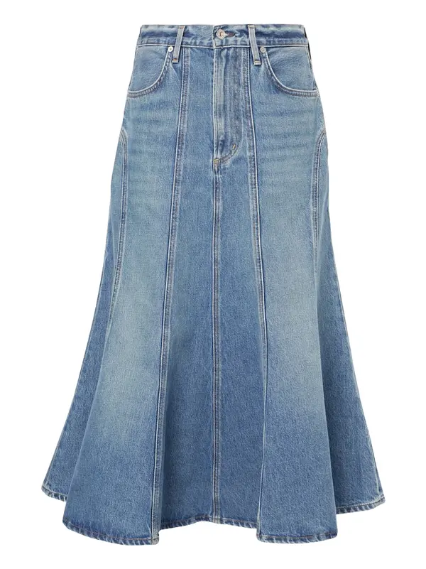 Citizens Of Humanity Gaucho Denim Maxi Skirt - Blue
