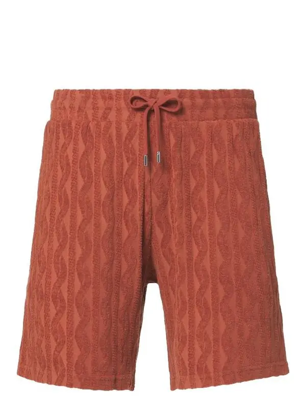 Frescobol Carioca Augusto Jacquard Terry Shorts - Brown
