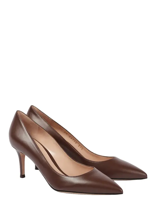 GIANVITO ROSSI Leather Pumps - Brown