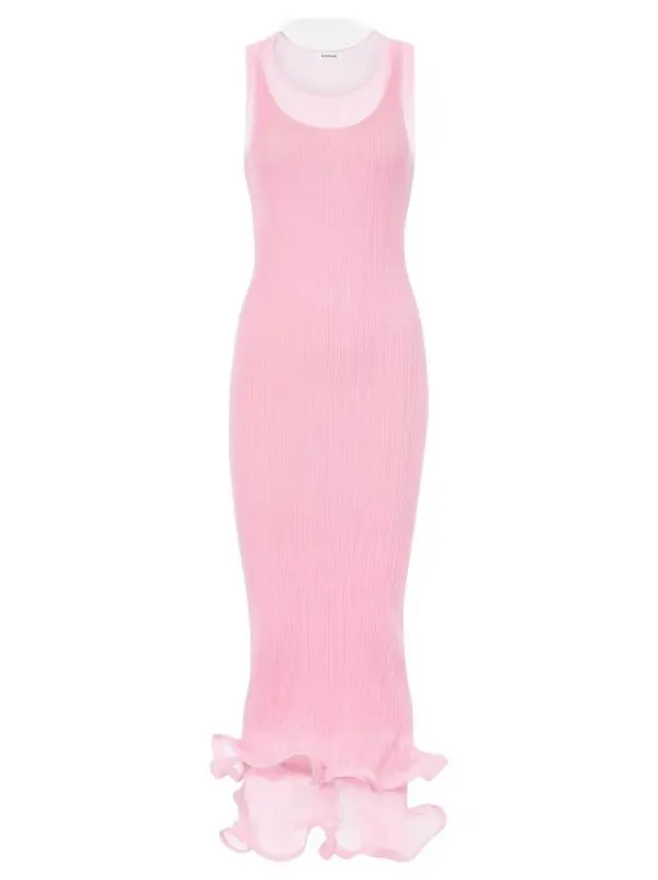 Simkhai Daniella Ruffled Midi Dress - Pink