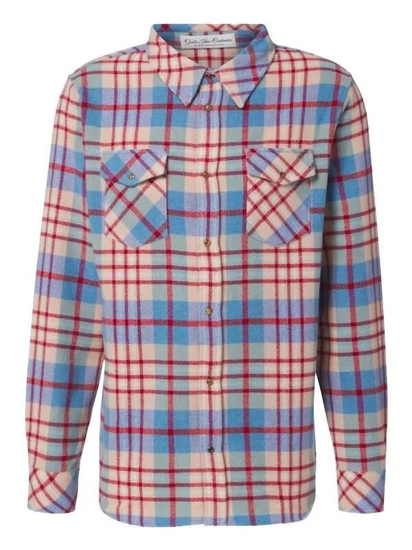 GOD'S TRUE CASHMERE Al's Run Plaid Cashmere Shirt - Multicoloured