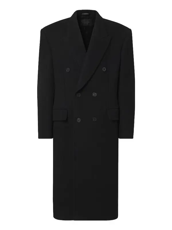 Balenciaga Double-breasted Overcoat - Black