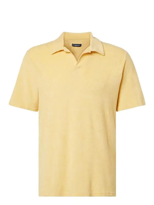 Frescobol Carioca Faustino Cotton Terry Polo Shirt - Yellow