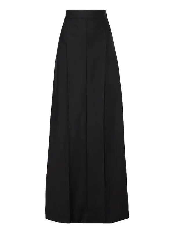 Plan C Wool Maxi Skirt - Black