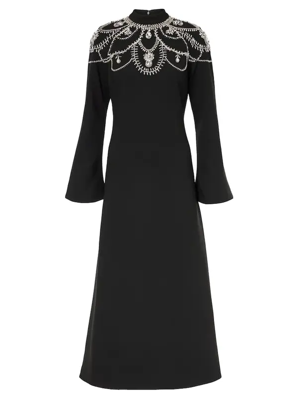 Simkhai Odetta Embellished Midi Dress - Black