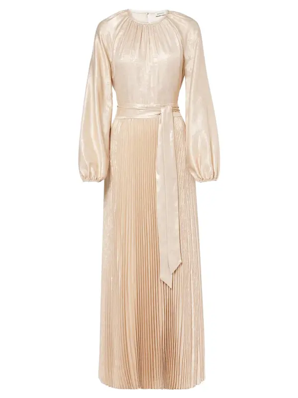 Simkhai Varenya Pleated Midi Dress - Metallic