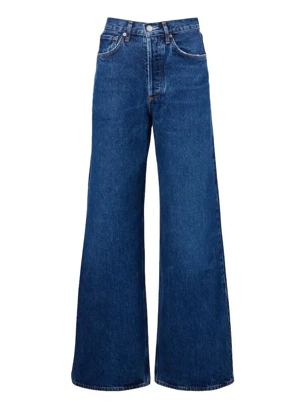 AGOLDE Dame Jean High-rise Wide-leg Jeans - Blue