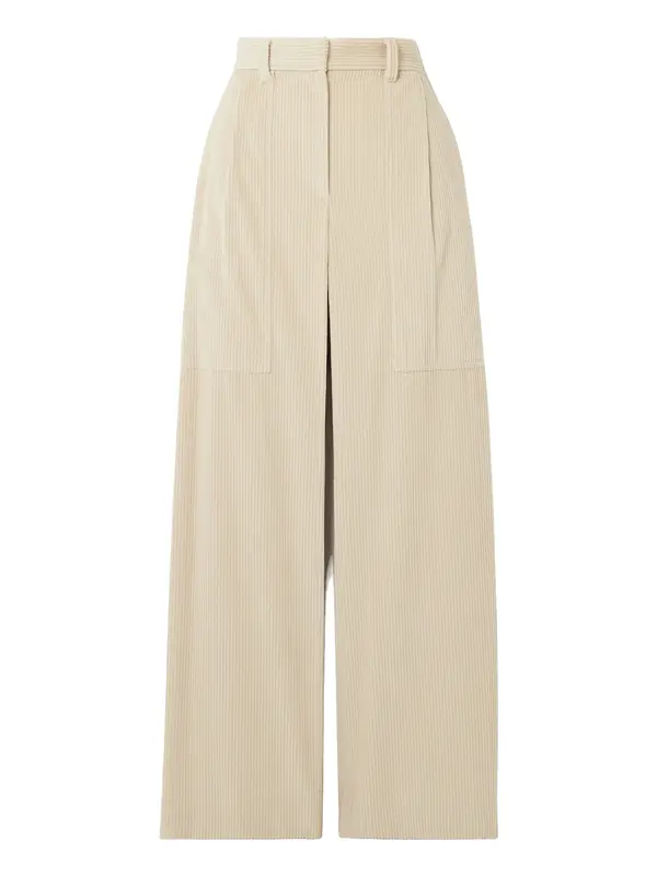 Brunello Cucinelli Cotton-corduroy Trousers - Ecru