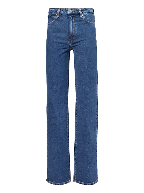 FRAME The Ruler High-rise Straight-leg Stretch-denim Jeans - Written