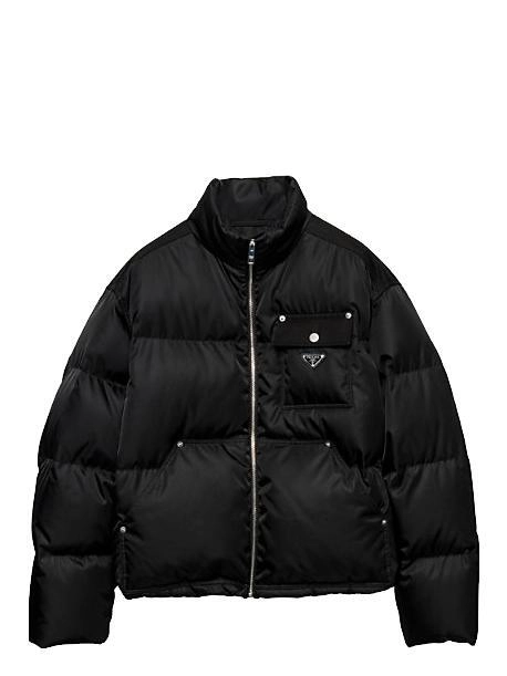Prada Re-nylon Cropped Recycled-nylon Shell-down Jacket - Black