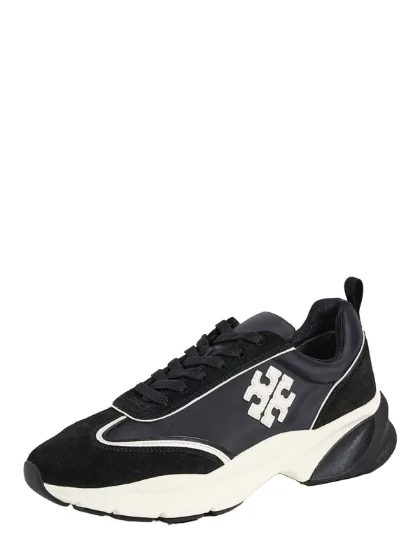 Tory Burch Good Luck Trainer Sneakers - Perfect Black / New Ivory