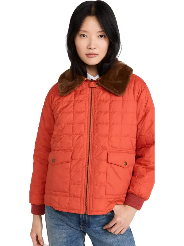 THE GREAT. OUTDOORS The Reversible Down Logger Puffer - Poppy & Amber