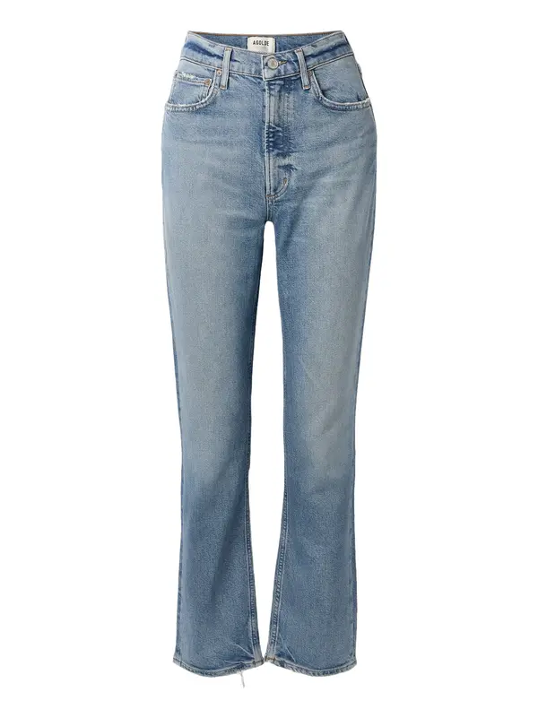 AGOLDE High Rise Stovepipe Straight-leg Organic Jeans - Blue