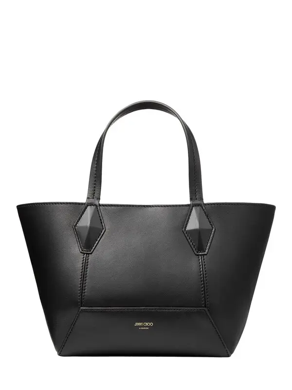 JIMMY CHOO Diamond Small Leather Tote - Black