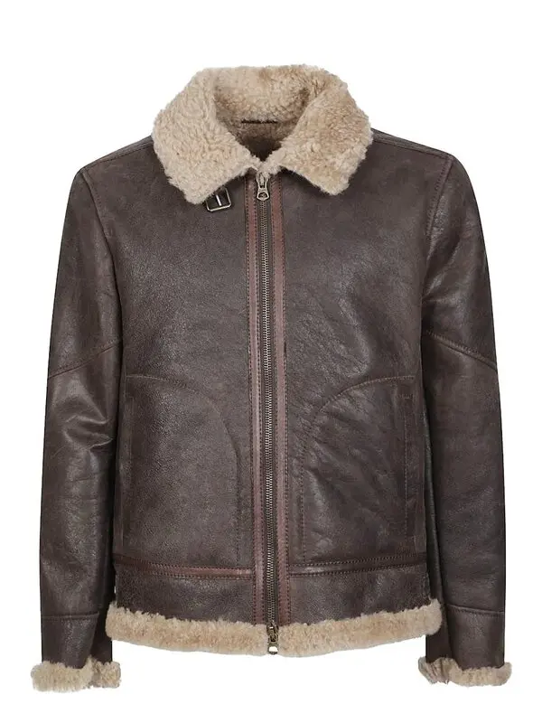 STEWART Sylvester Aviator Jacket - Brown