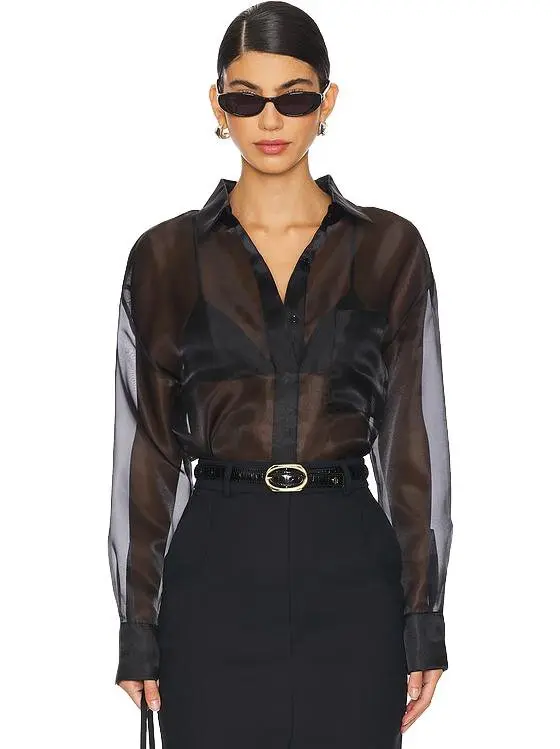 Rue Sophie Amber Organza Shirt - Black