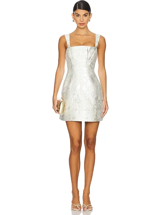 Simkhai Lydia Sleeveless Mini Dress - Silver