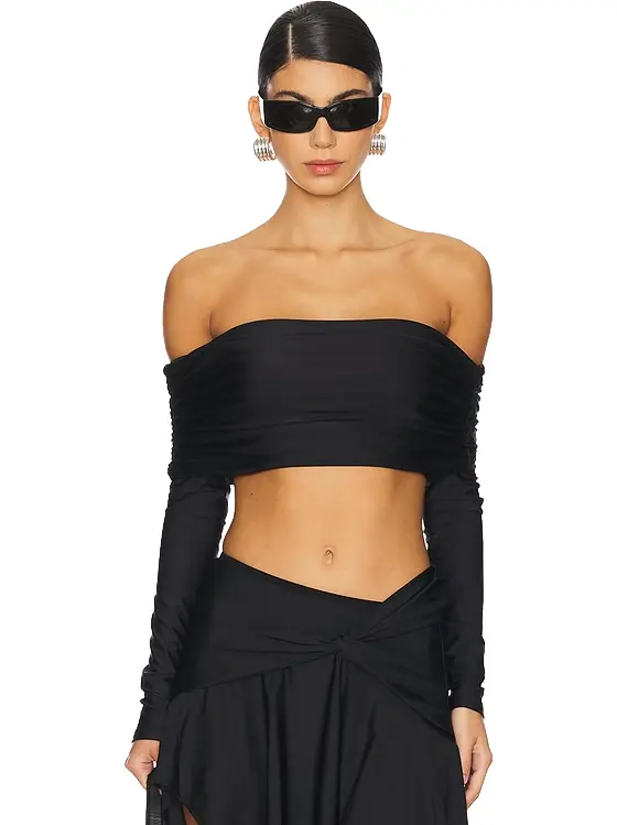 MOTHER OF ALL Ciaran Crop Top - Black